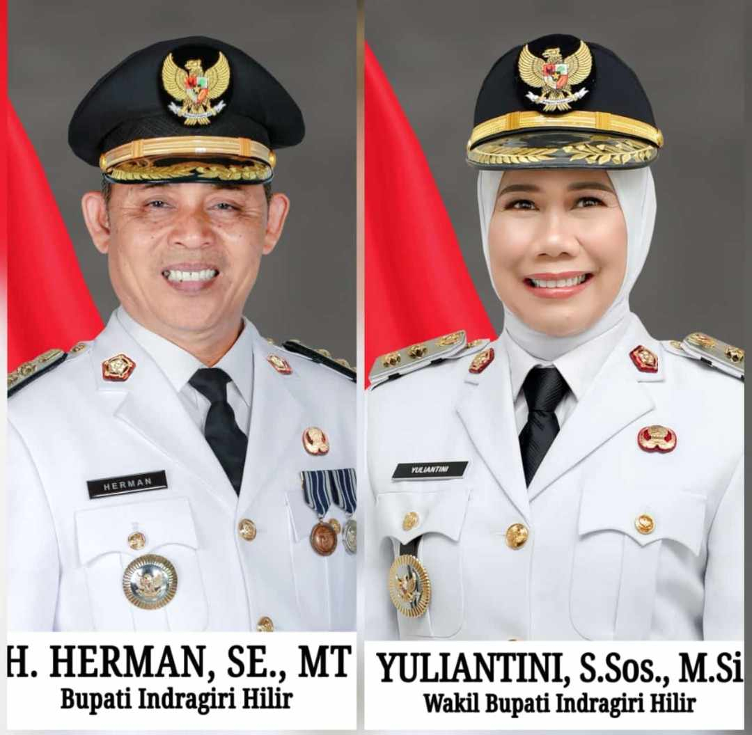 GoRiau - Herman-Yuliantini Resmi Dilantik sebagai Bupati dan Wakil Bupati Indragiri Hilir
