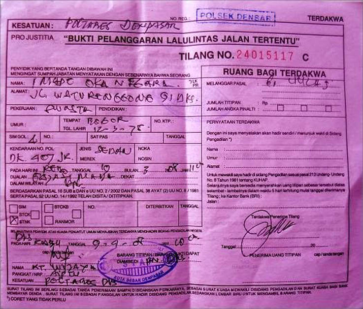 GoRiau - Anda Kena Tilang? 5 Warna Surat Tilang Polisi Ini Perlu Anda ... GoRiau - Anda Kena Tilang? 5 Warna Surat Tilang Polisi Ini Perlu Anda ...